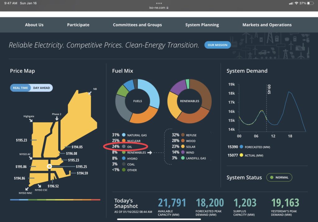 ISO-NE: Oil for Reliability